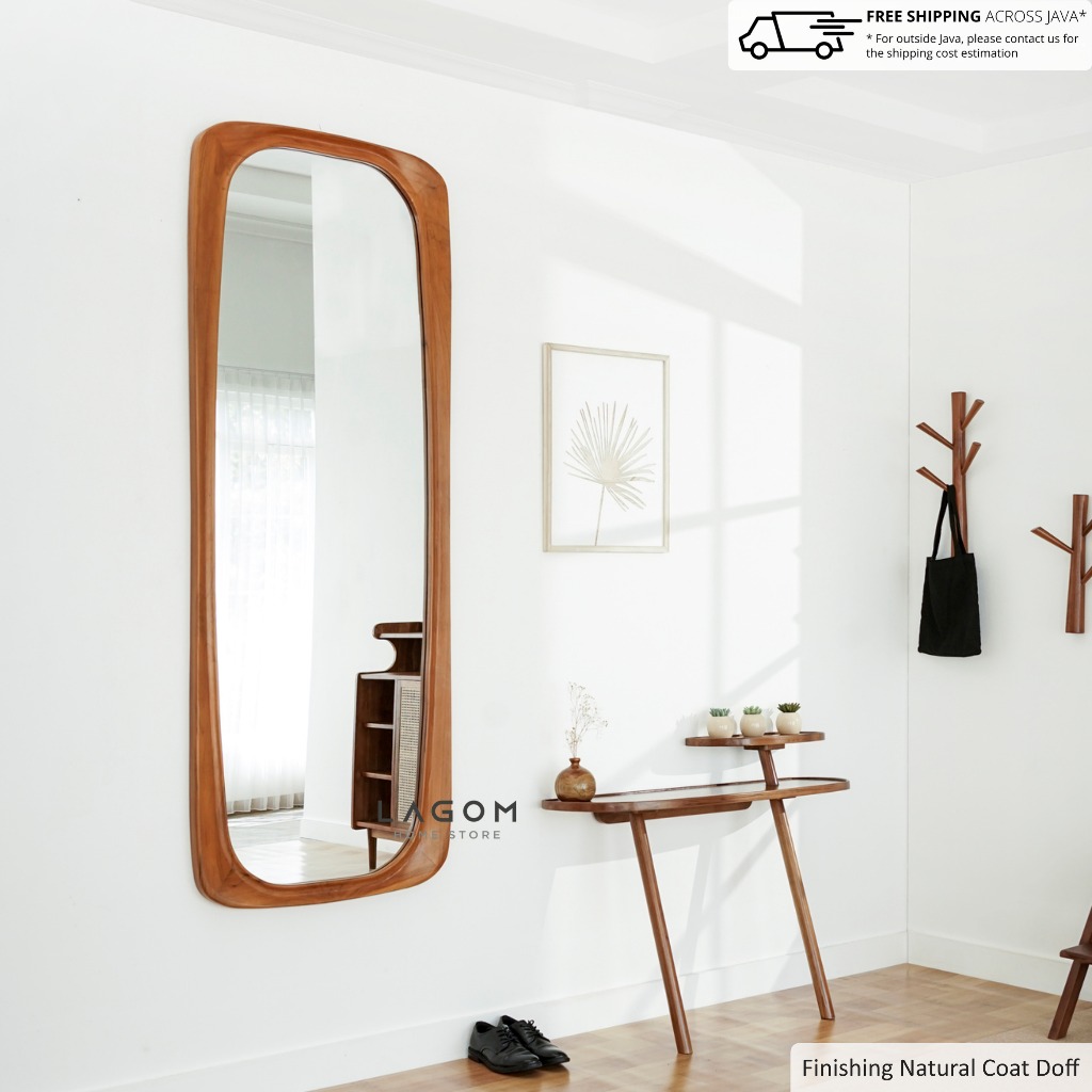 Jual Cermin Dinding Kayu Jati Bentuk Estetik - Tinggi 180 cm | Shopee ...