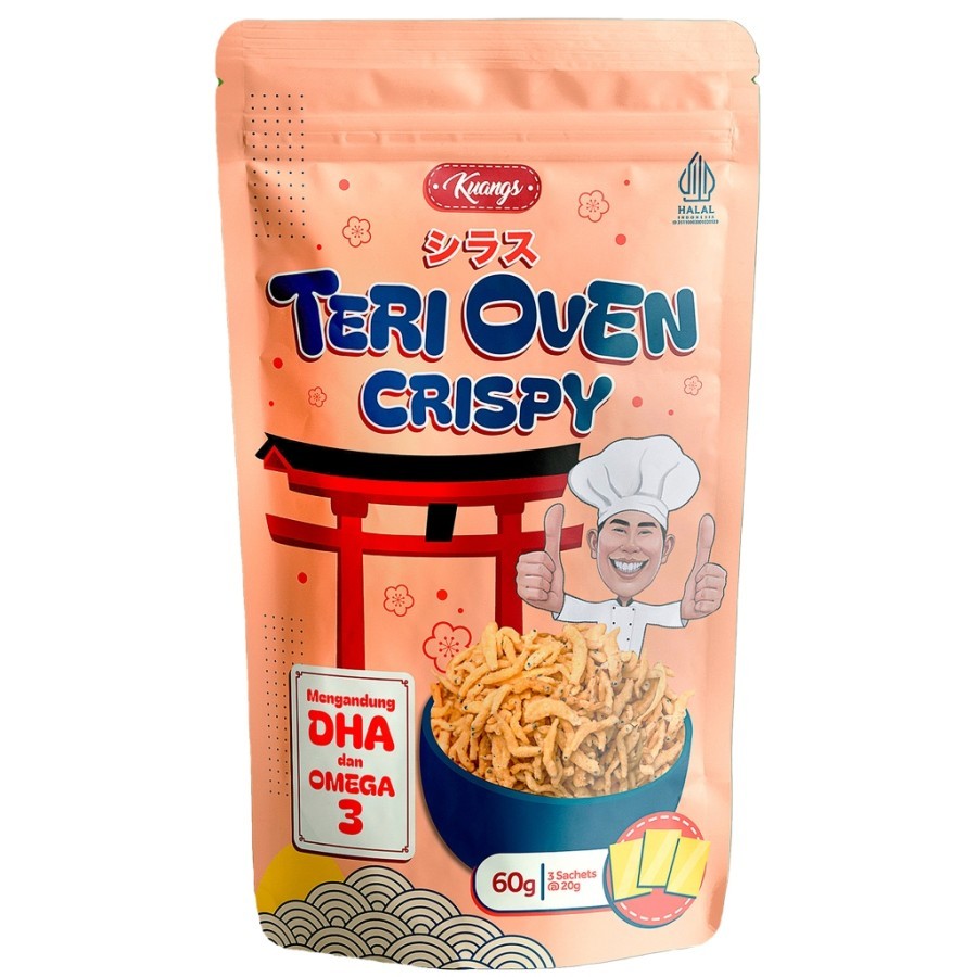 Jual KUANGS Teri Oven Crispy Varian Original Mengandung DHA dan Omega 3 ...