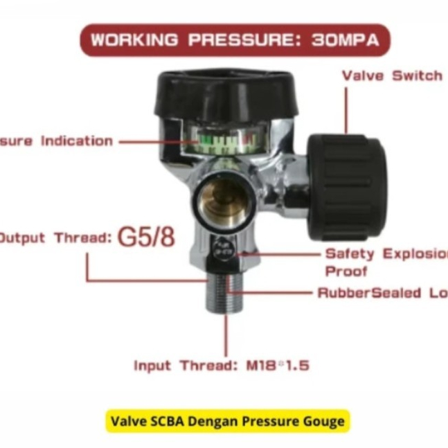 Jual Valve Tabung SCBA Dengan Pressure Gauge | Shopee Indonesia