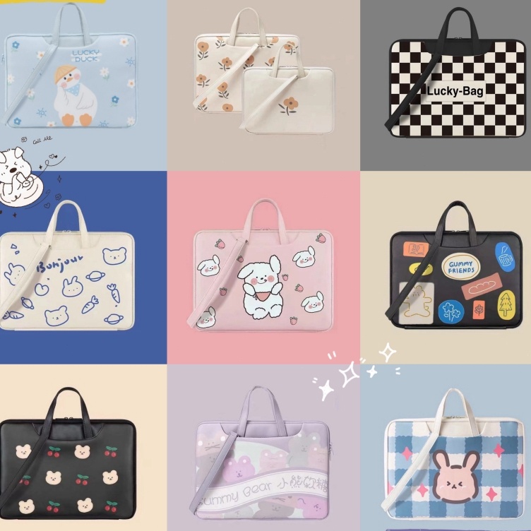 Jual KODE C33H Tas Laptop Tali Bahu Kulit PU Tahan Guncangan Dan Tahan ...