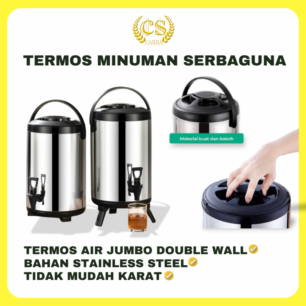 Jual CS Termos Air Milk Tea Bucket Water 8 10 12 Liter /Dispenser ...