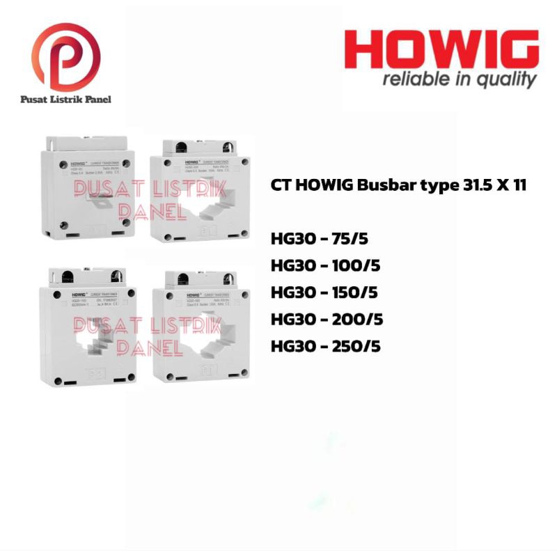 Jual ct CURENT TRANSFORMER HOWIG TYPE HG 30 75/100/150/200/250A ...