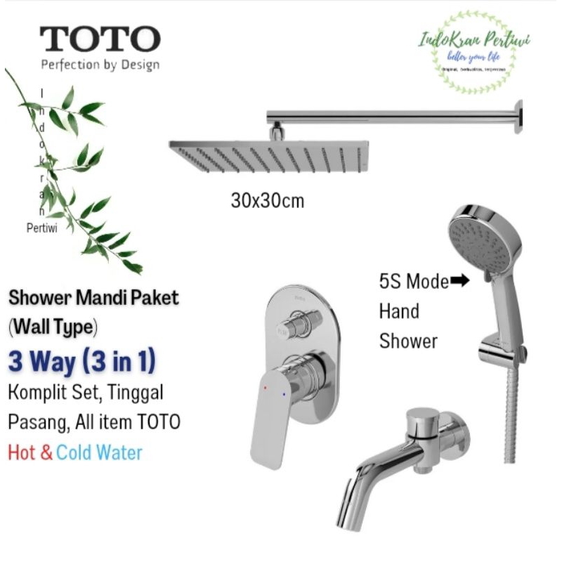 Jual Shower Mandi Paket TOTO TX488SI+THX118SRR+TX442SRSN+TX470SEN ( 3 ...