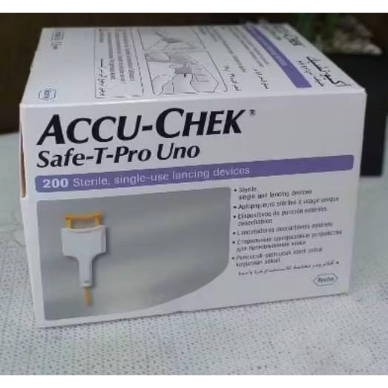 Jual Accu Chek Safe T Pro Uno / Blood Lancet (Perbox isi 200 pcs ...