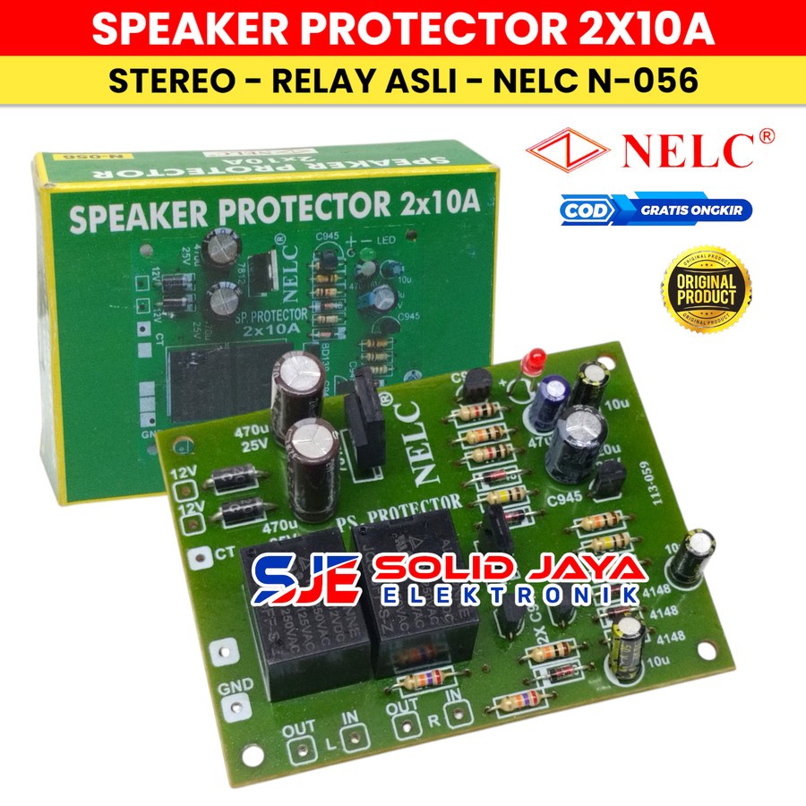 Jual KIT PROTEKTOR SPEAKER STEREO 20 A 20A SPEAKER PROTECTOR 2 X 10A RELAY ORIGINAL NELC N-056 ...