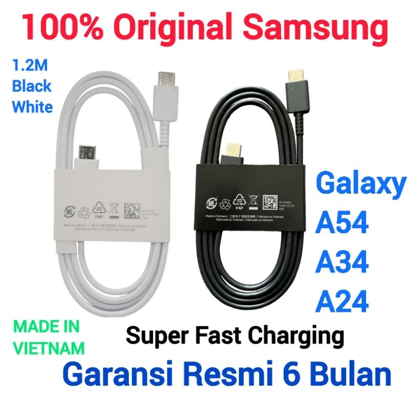 Jual SAMSUNG Data Cable Galaxy A54 A34 A24 Super Fast Charging Original ...