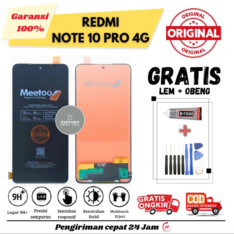 Jual Lcd REDMI NOTE 10 PRO 4G GRATIS lem + Obeng Touchscreen Original MEETO Fullset | Shopee ...