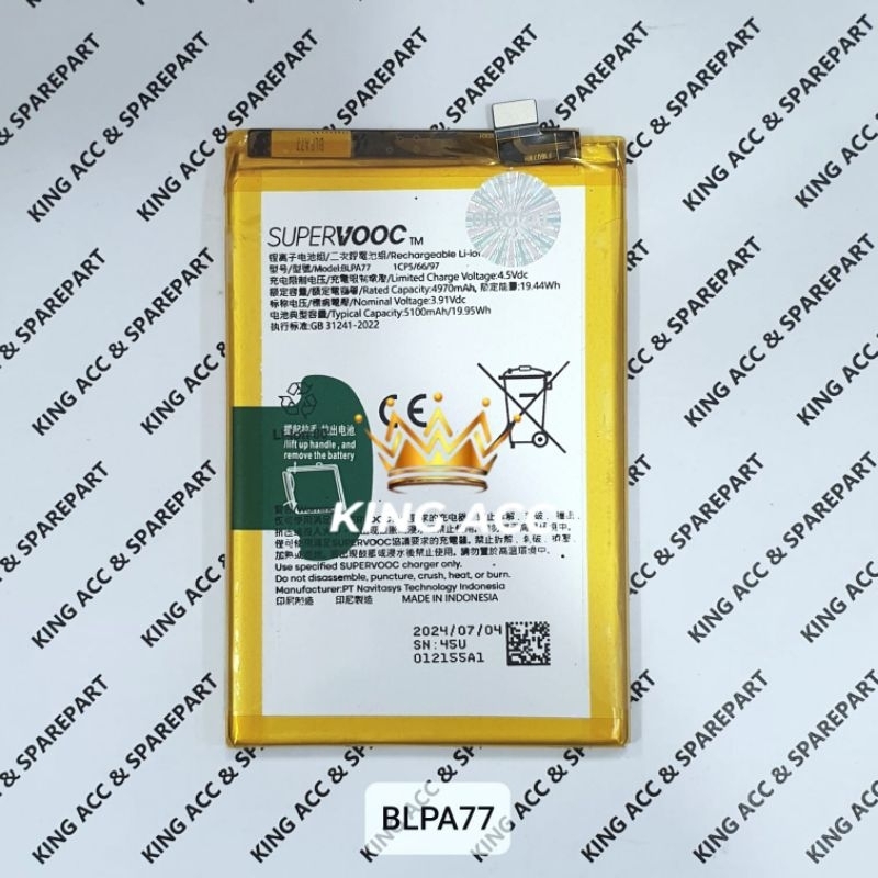 Jual BATERAI BATRE BATTERY OPPO A3 PRO / BLPA77 ORIGINAL | Shopee Indonesia