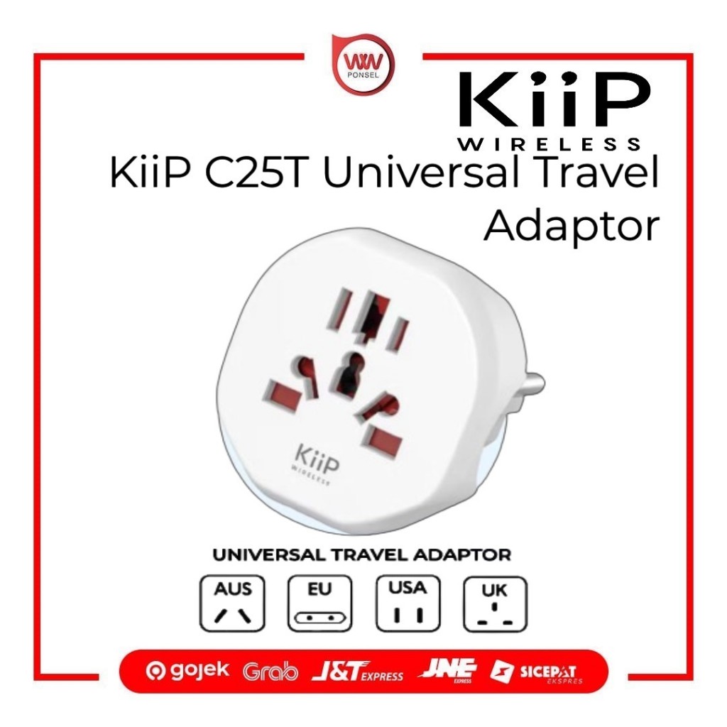 Jual KiiP C25T Universal Travel Adaptor Converter Over Steker Stop Kontak Sambungan Adapter ...