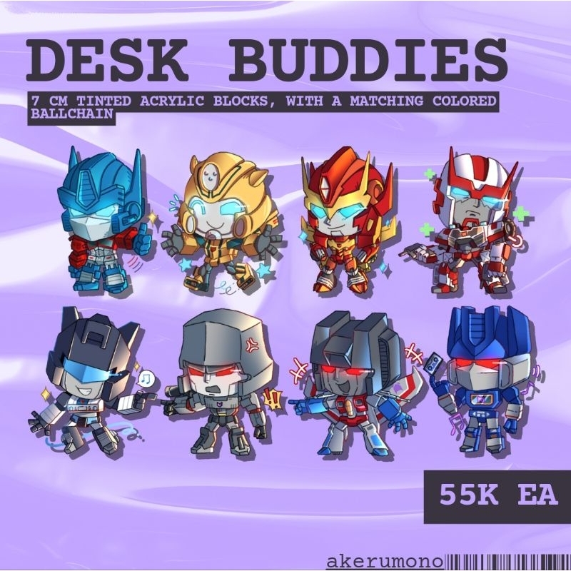 Jual [TRANSFORMERS] Desk Buddies acrylic blocks by akerumono [PREORDER ...
