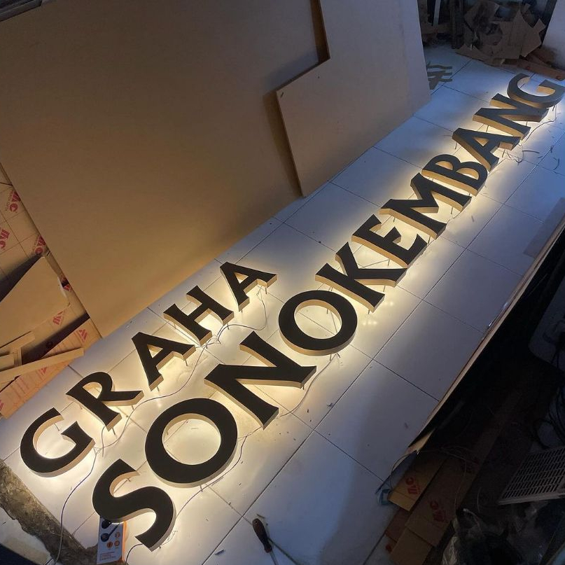 Jual Huruf Timbul Galvanis 3 Dimensi LED Nyala Backlight dan Custom ...