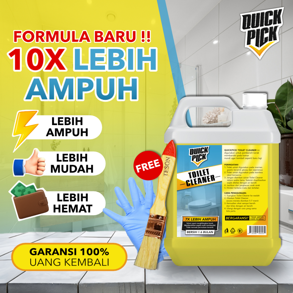 Jual PEMBERSIH KERAK KAMAR MANDI QUICKPICK (FREE ONGKIR) CAIRAN AJAIB ...