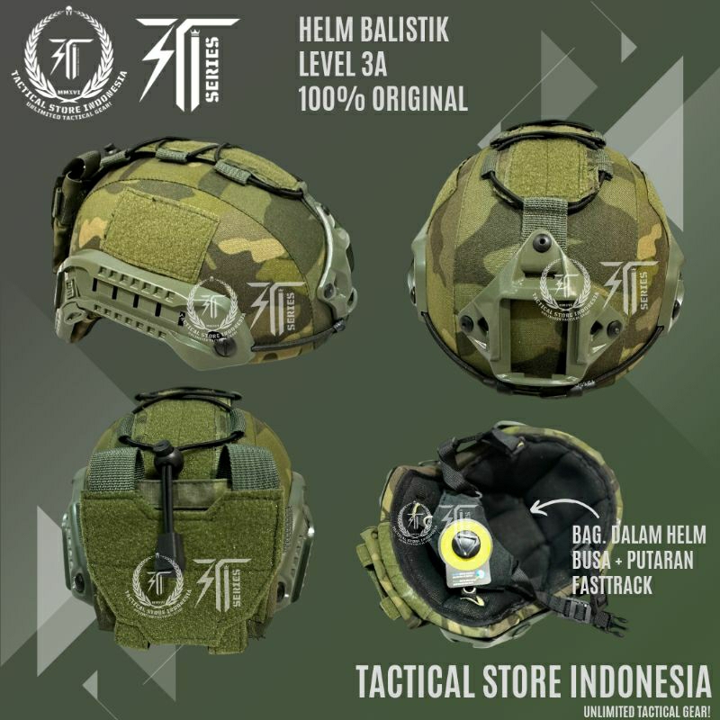 Jual NEW RELEASE! Helm Balistik Level 3A Multicam Tropic / CP Green ...