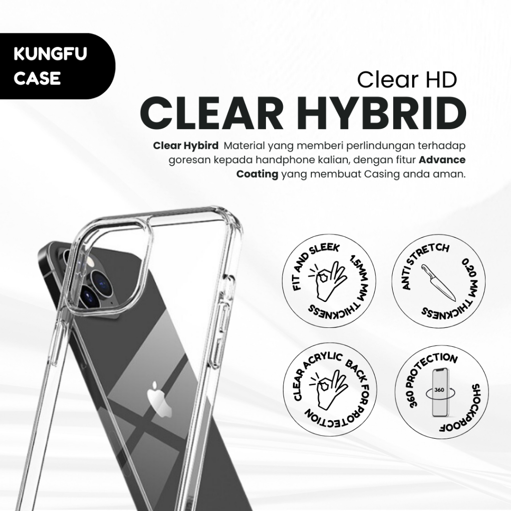Jual Kung Fu Case (FREE ANTI GORES/ CASING) Premium Hybrid Crystal Case ...