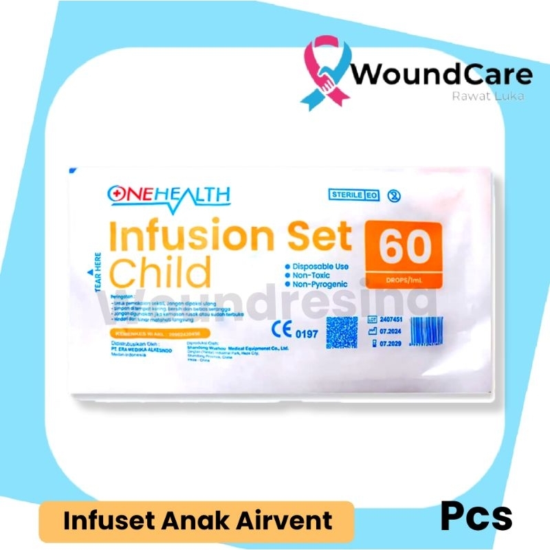 Jual Infuset Anak Onehealth Infusion Set Alat Infus With Air Vent / Pcs ...