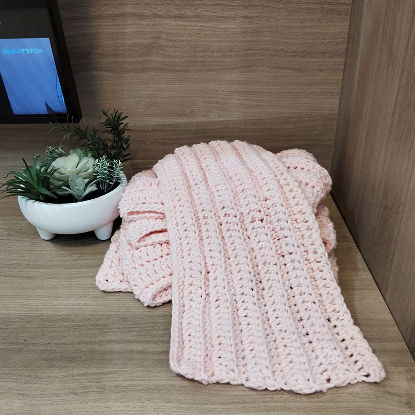 Jual Syal Rajut Handmade Cantik Warna Baby Pink By Delhusna - Syal ...