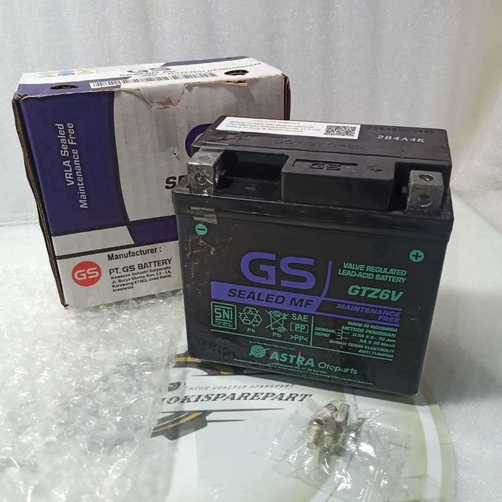 Jual AKI GS ASTRA GTZ6V KUALITAS ORI AKI KERING 12V/5Ah COCOK UNTUK ...