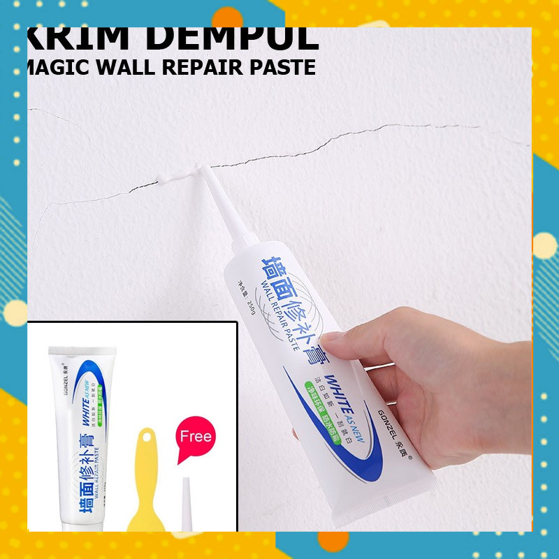 Jual Krim Dempul Dinding Pasta Dempul Plamir Tembok Tambal Retak Lubang ...
