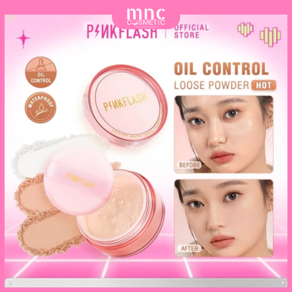 Jual PINKFLASH - Oil Controller Loose Powder Bedak Matte Tahan lama ...