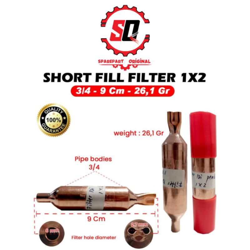 Jual FILTER ISI KULKAS 1x2 UKURAN BODY 3/4 PANJANG 9 CM | FILTER KULKAS ...