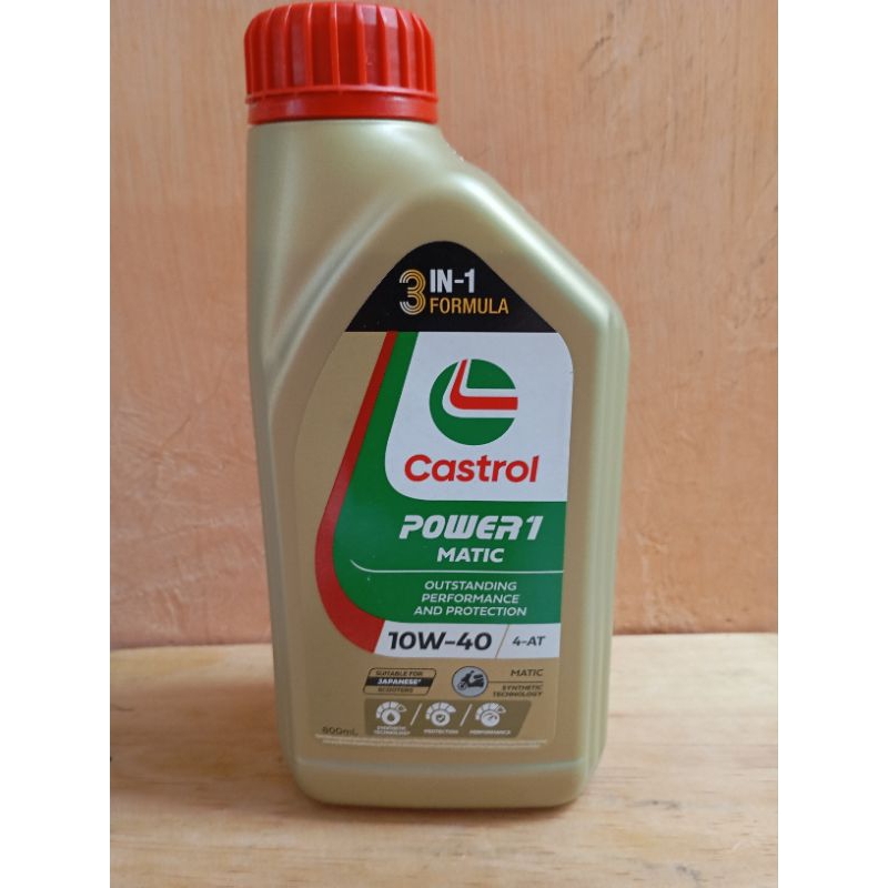 Jual OLI CASTROL ORIGINAL || OLI CASTROL MOTOR MATIC POWER1 10W-40 0.8L ...