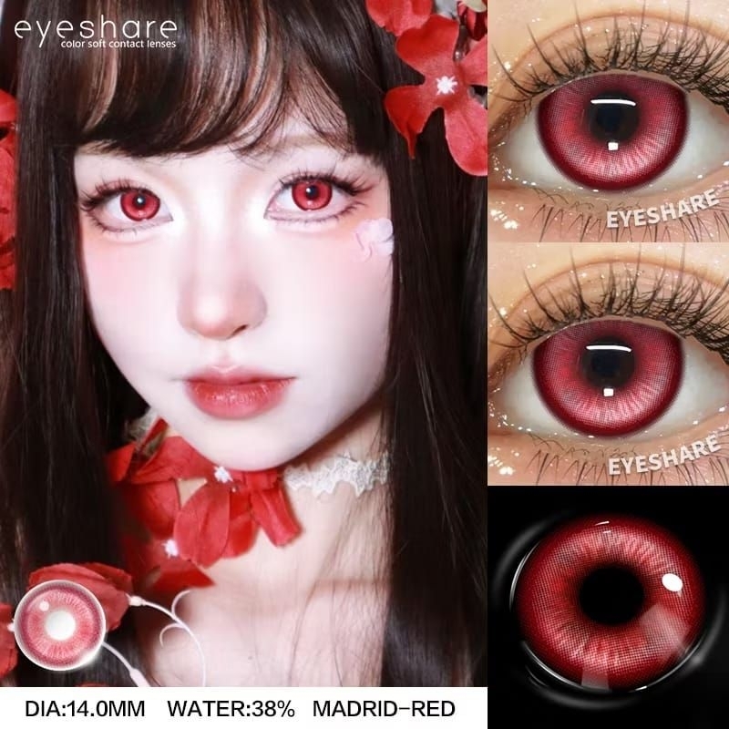 Jual Softlens cosplay merah Madrid red | Shopee Indonesia