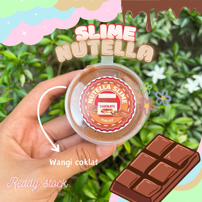 Jual Nutella slime chocolate slime milky chocolate wangi coklat murah!! | Shopee Indonesia