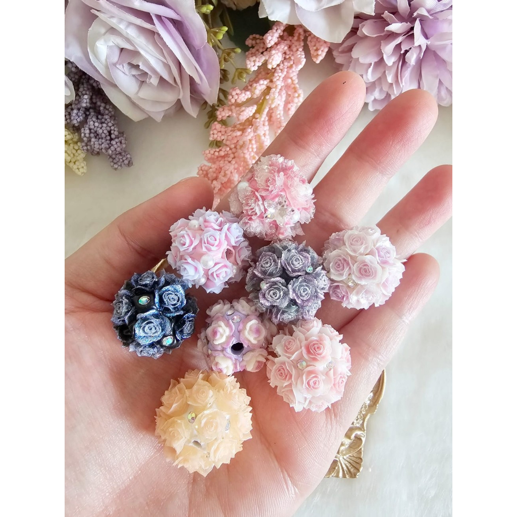 Jual Mote Manik Fancy Mini Roses Shimmery Beads | Shopee Indonesia