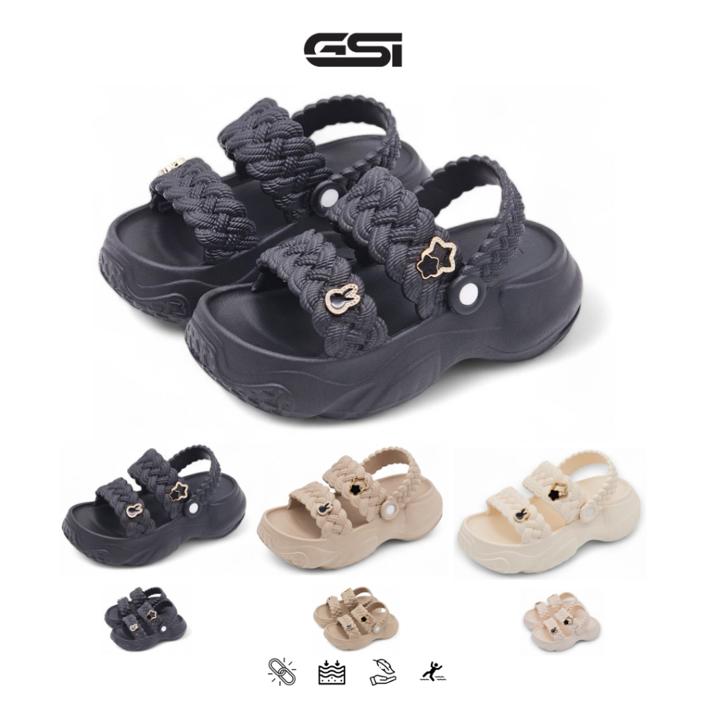 Jual Sandal Wanita Sendal Couple Anak & Dewasa Tebal Fashion Bahan ...
