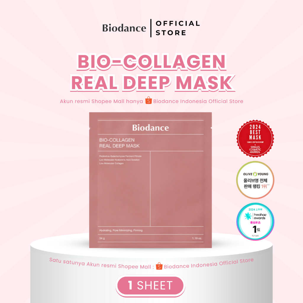 Jual BIODANCE - Bio Collagen Real Deep Mask [ 1 Sheet ] | Shopee Indonesia