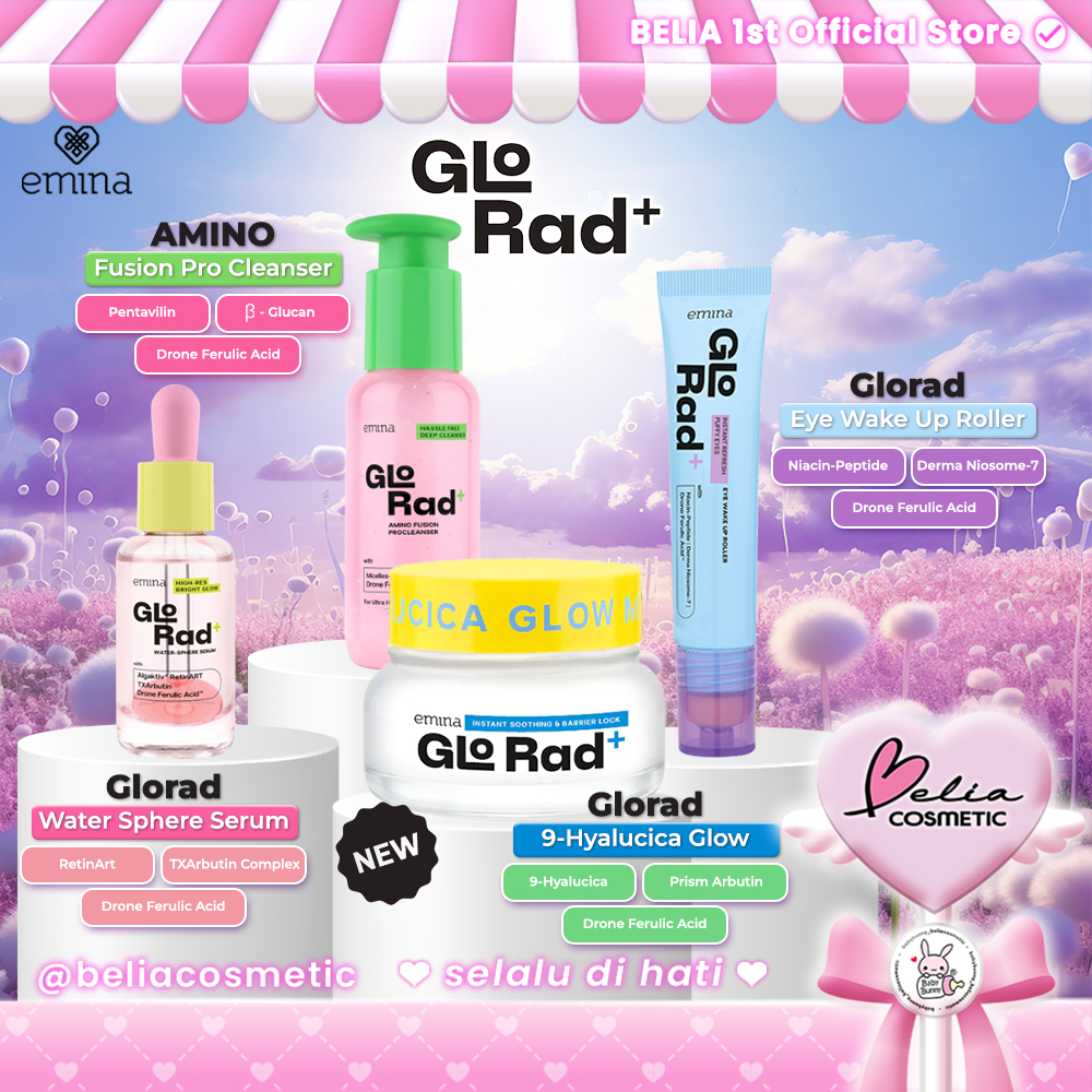Jual BELIA EMINA Glo Rad+ Series | Eye Wake Up Roller | Amino Fusion ...