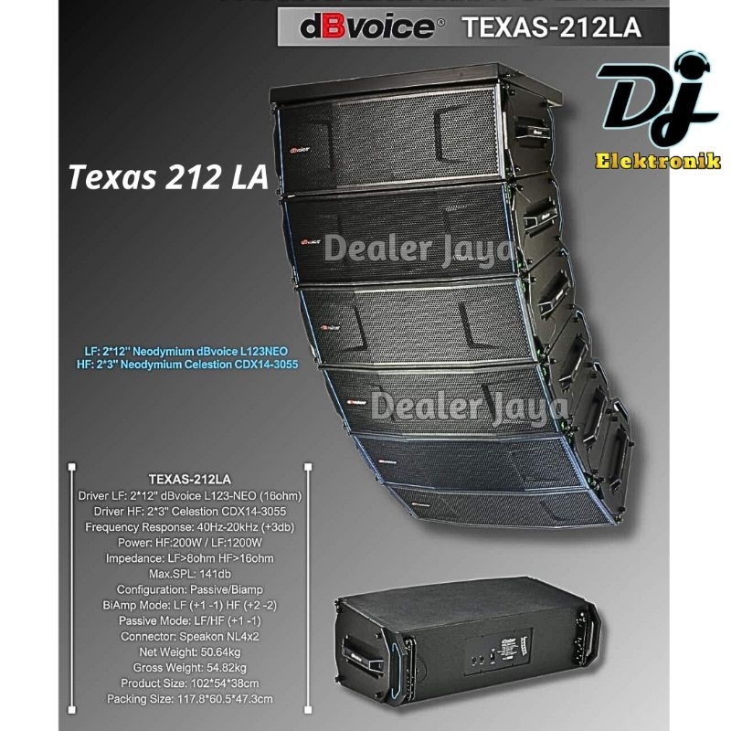 Jual Speaker Line Array DB Voice TEXAS 212 LA / 212LA - 2×12 inch Pasif ...