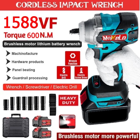 Jual (2025 NEW ,IN STOCK ,SUPER SPEED)MEIKELA CORDLESS IMPACT WRENCH BRUSHLESS 680N.M Mobil ...