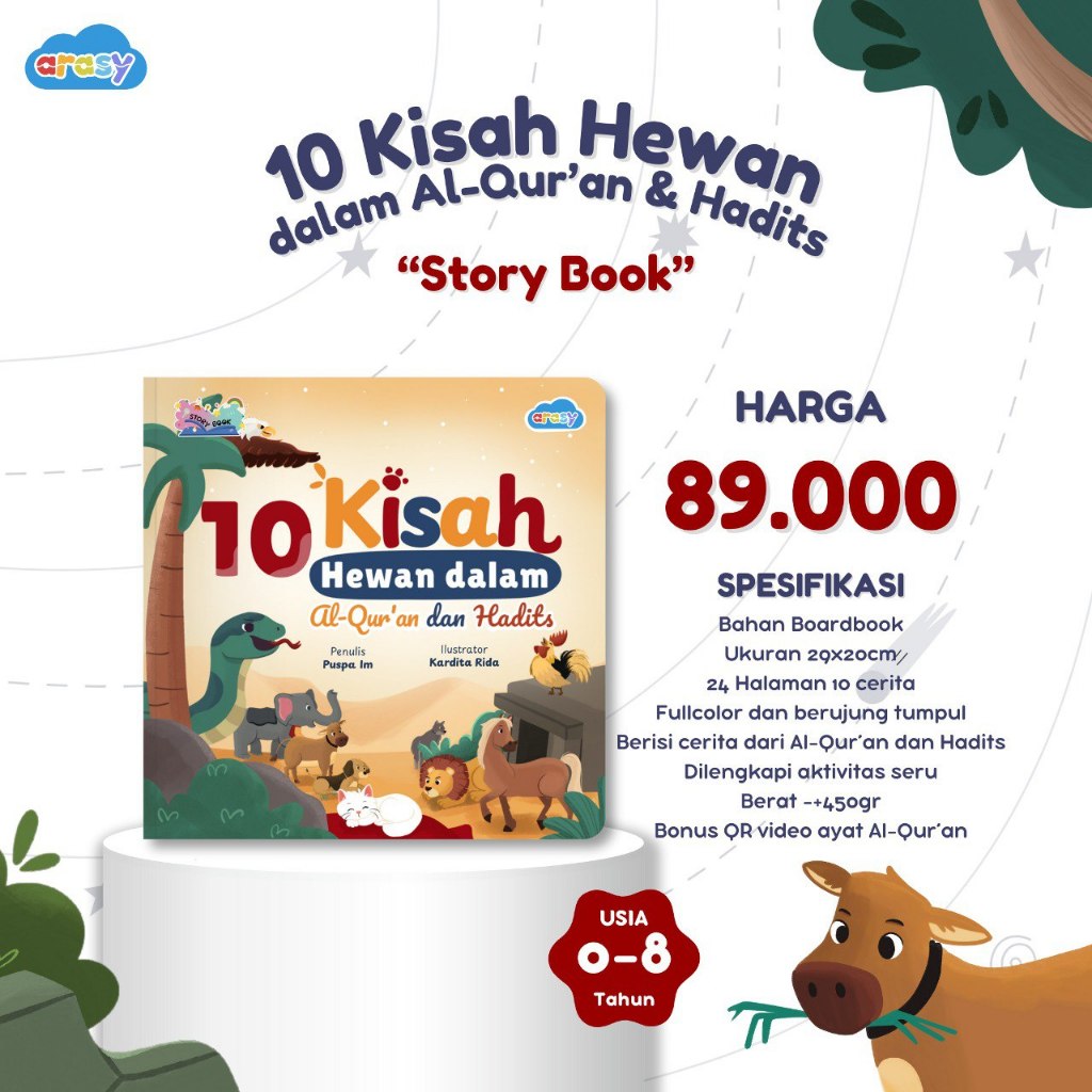 Jual [Arasy] 10 Kisah Hewan dalam Al-Quran & Hadits - Buku Cerita Anak Bergambar - Buku Dongeng ...