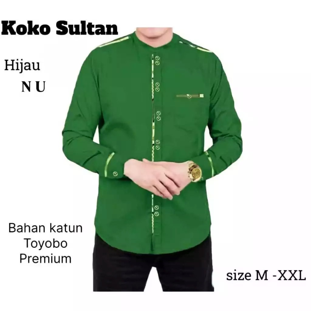Jual Baju Muslim Pria SULTAN Kombinasi Batik Lengan Panjang Model ...
