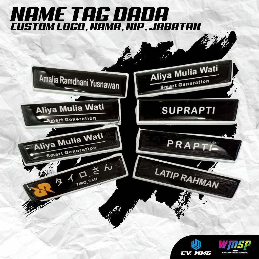 Jual Name Tag dada Papan nama dada akrilik resin | Shopee Indonesia