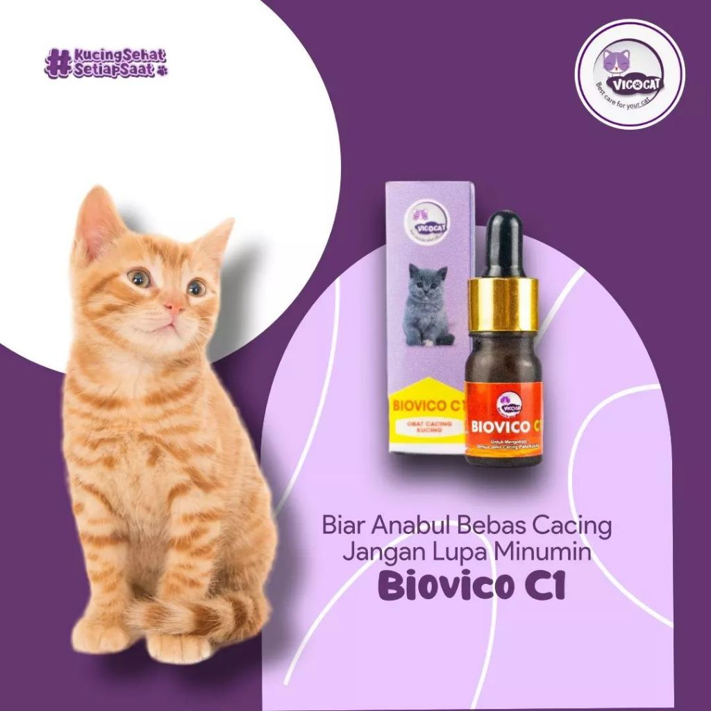 Jual Biovico c1 obat cacing kucing ampuh membasmi sampai tuntas ...