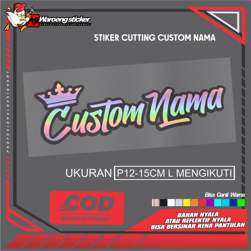 Jual Stiker nama custom nama sendiri | Shopee Indonesia