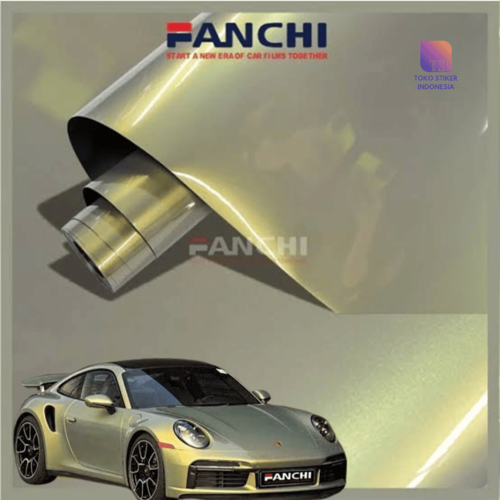 Jual Stiker Skotlet Mobil Gold Glossy Porsche Emas Urban Gold PET ...