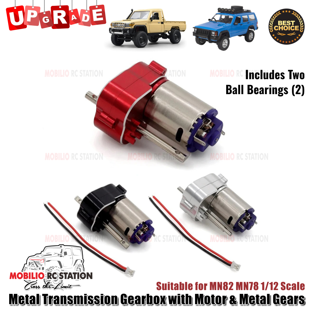 Jual Upgrade Part Metal Transmission Gearbox with Motor and Metal Gear ...