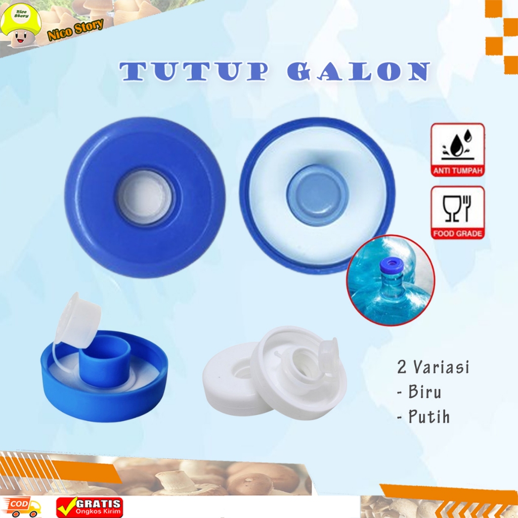 Jual (NCS) MURAH Tutup Galon Anti Tumpah Biru Praktis Efisien Model ...