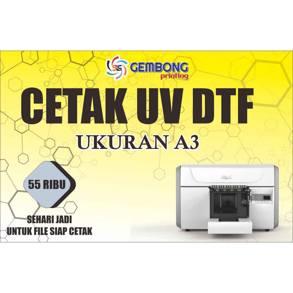 Jual Stiker UV DTF/Stiker Cetak UV A3/Cetak Stiker Timbul TERMURAH ...