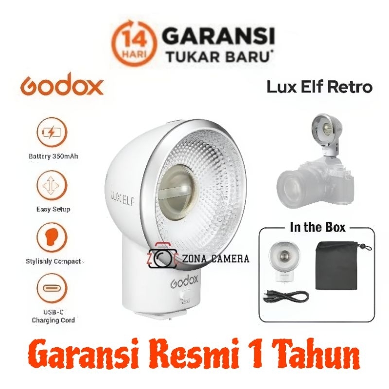 Jual Godox Lux ELF Retro Camera Flash Kamera Speedlite Universal Mini ...