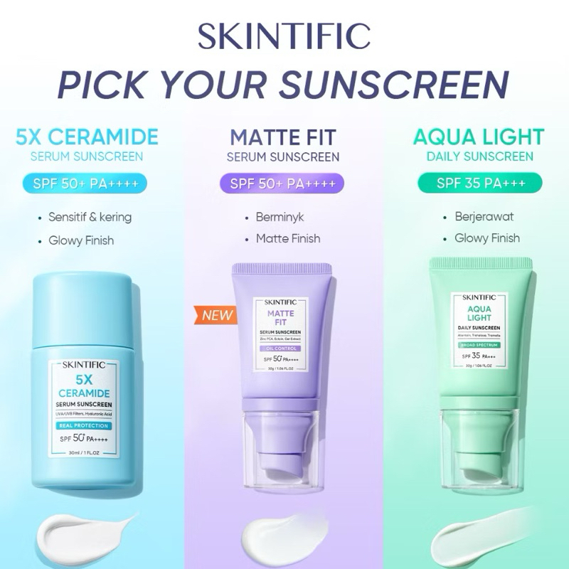 Jual SKINTIFIC - SUNSCREEN COLLECTION 5X Ceramide Serum Sunscreen Aqua ...