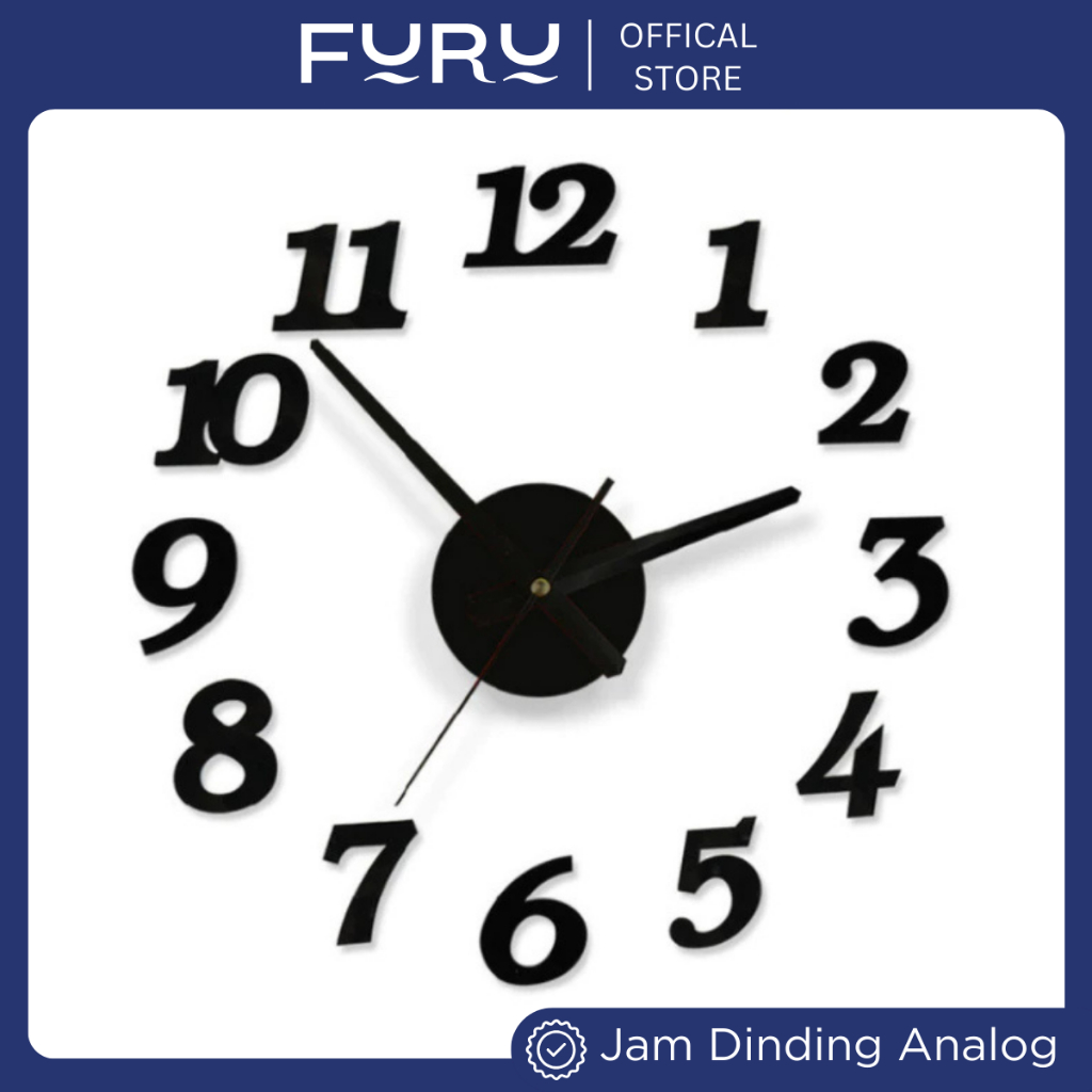 Jual FURU Jam Dinding Angka DIY Stiker Tempel Aesthetic | Shopee Indonesia