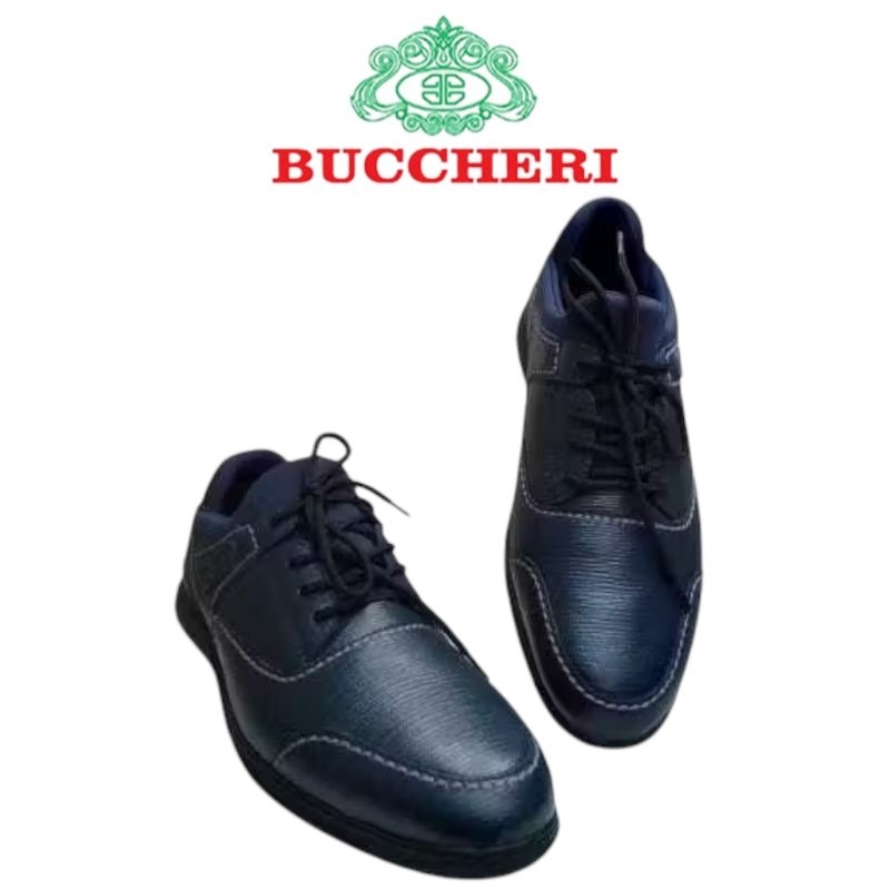 Jual BUCCHERI APOOLONIUS Sepatu Pria Slip on Full kulit-br2095b-Navy ...