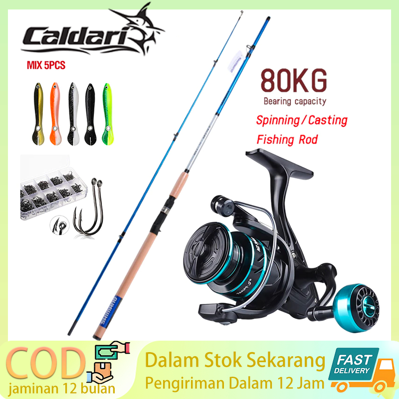 Jual Joran Pancing Set 1.50/3.0m Joran Dan 1000-7000 Full Metal Reel ...