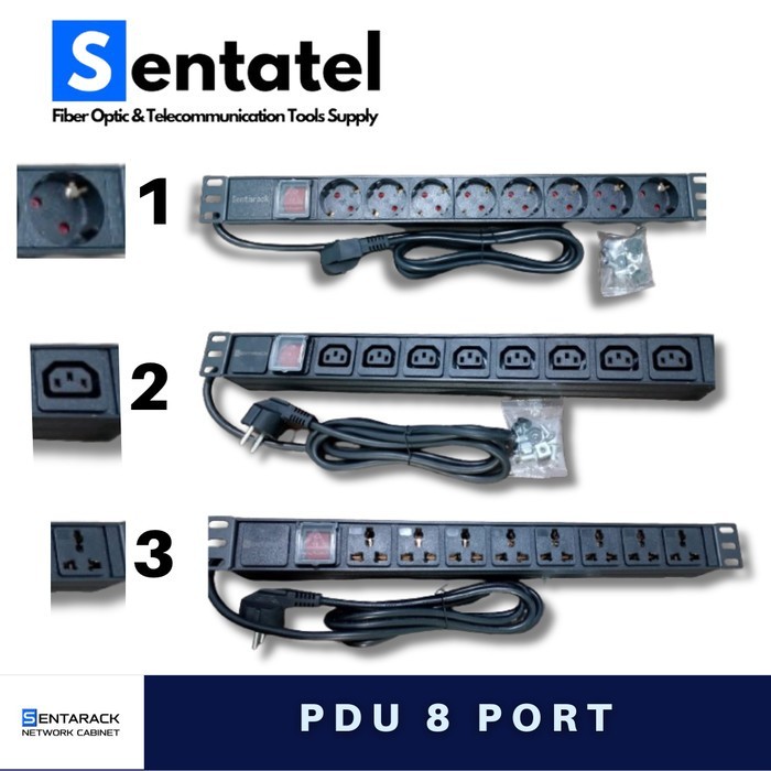 Jual SENTARACK Power distribution outlet 8 PORT PDU 8 SOCKET 8 SOKET ...