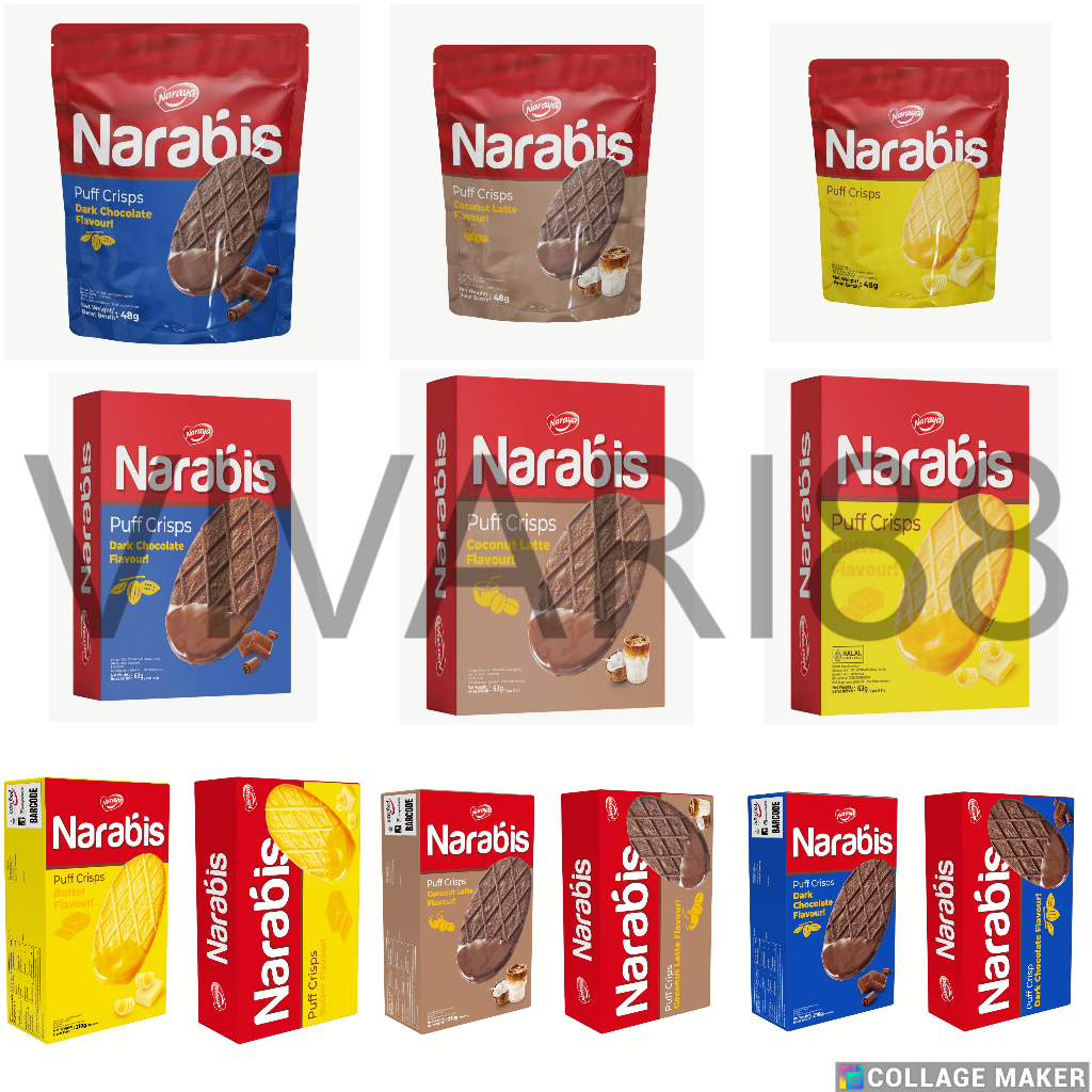 Jual NARAYA NARABIS PUFF CRISPS Biskuit Cookies Butter Coconut Latte ...