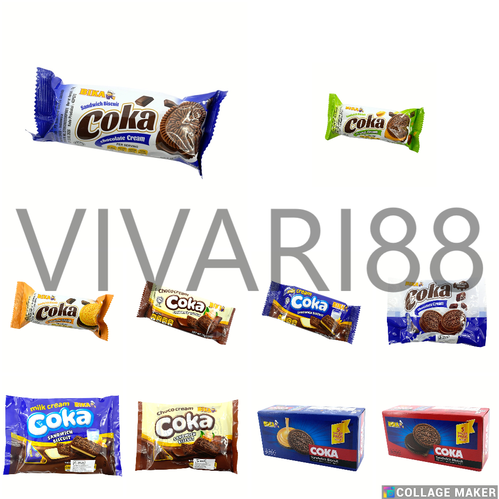 Jual BIKA COKA Sandwich Biscuit Cookies Chocolate Peanut Milk Cream 72g / 70g / 200g / 216g ...